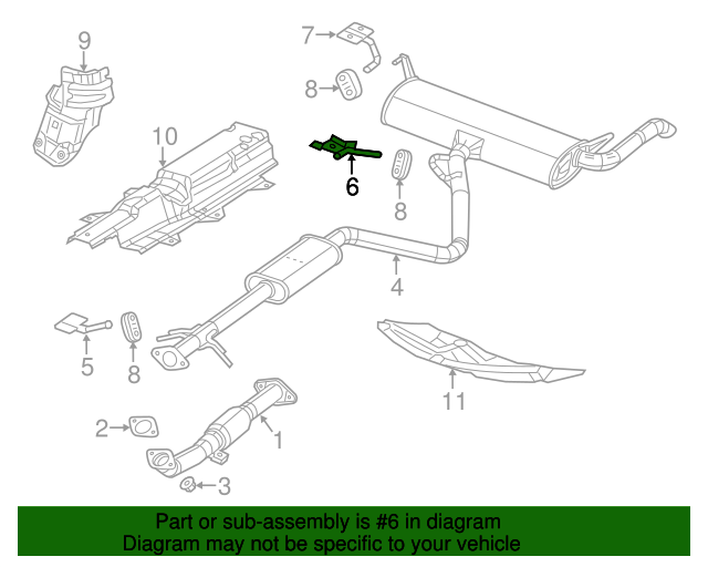 2013-2019 Mopar Exhaust System Hanger Bracket 68102174AC | Mopar Parts ...