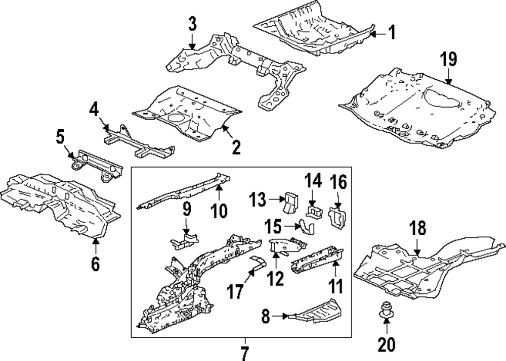 65666-30A-A00ZZ - 2023-2025 Honda Accord - Upper Stiffener | Genuine Honda Parts