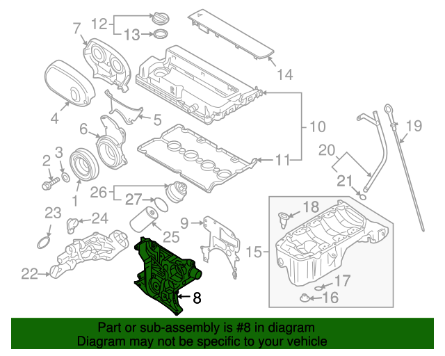 2009-2011 GM Front Engine Cover 55556427 GM | GMPartsDirect.com