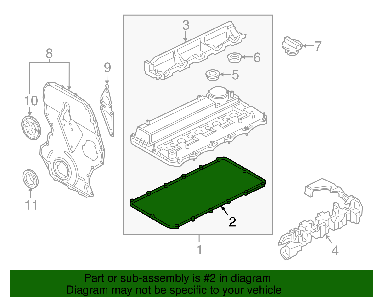 BK3Z-6584-A - Valve Cover Gasket 2015-2019 Ford | Ford Parts Direct