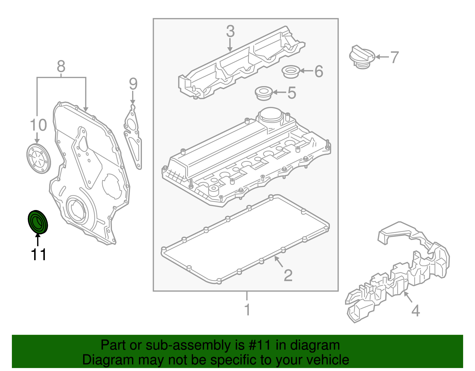 2015-2019 Ford Front Crank Seal 3S7Z-6700-B | TascaParts.com