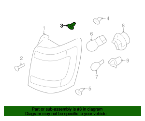 Genuine OEM Ford Part - Tail Lamp Assembly Nut W715535-S300 | Genuine ...