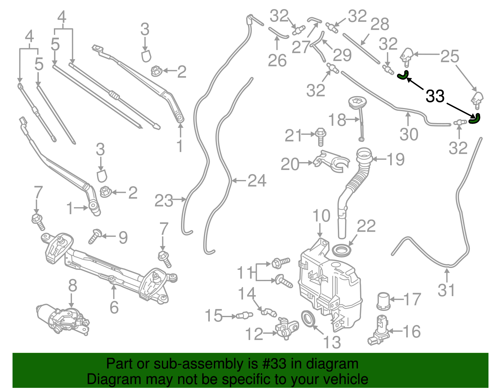 S084-67-502 - Lift-Gate Washer Hose Adapter 1998-2024 Mazda | Florida ...