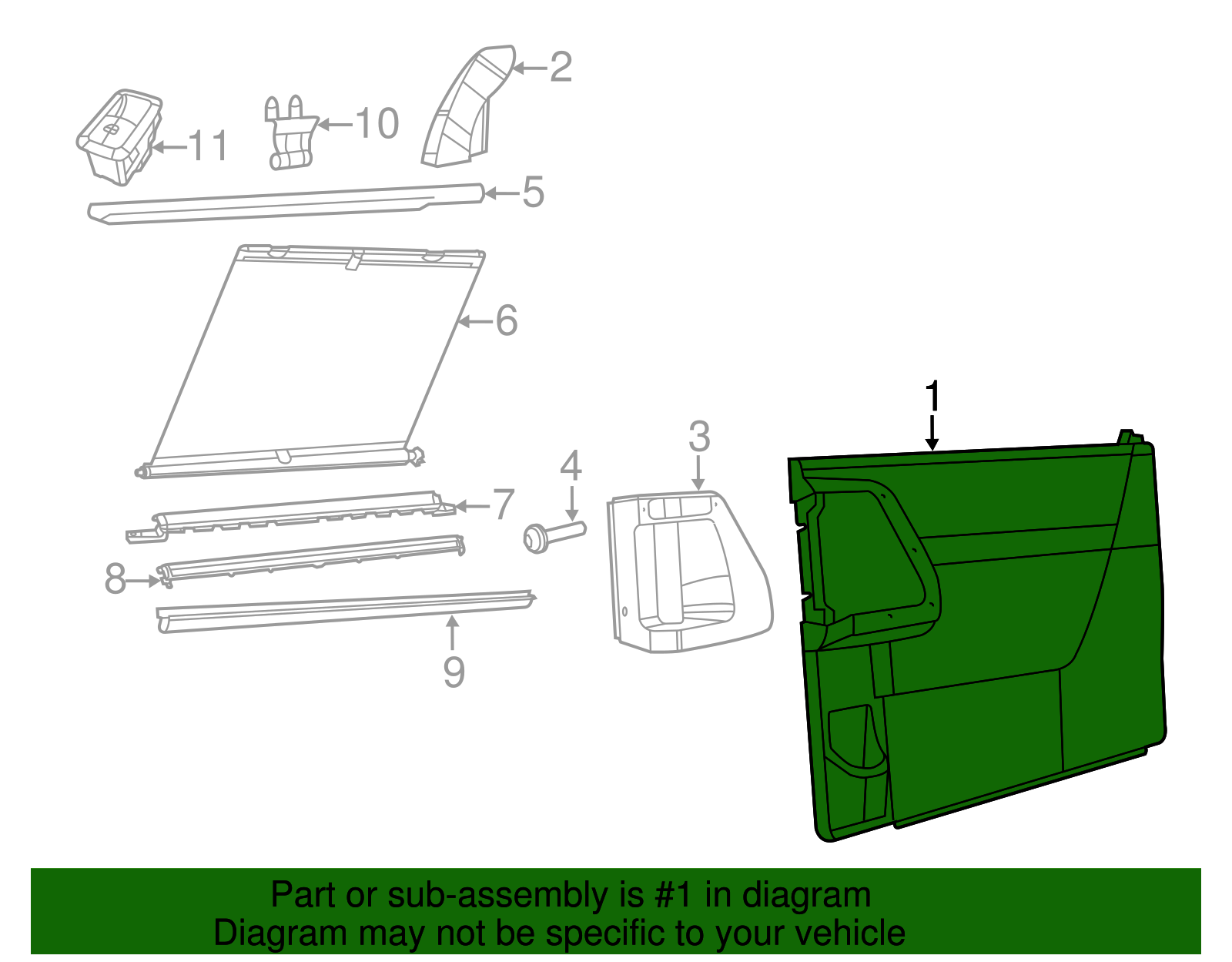2011-2014 Volkswagen Routan Door Trim Panel 7B0-867-027-C-HL5 | VW ...