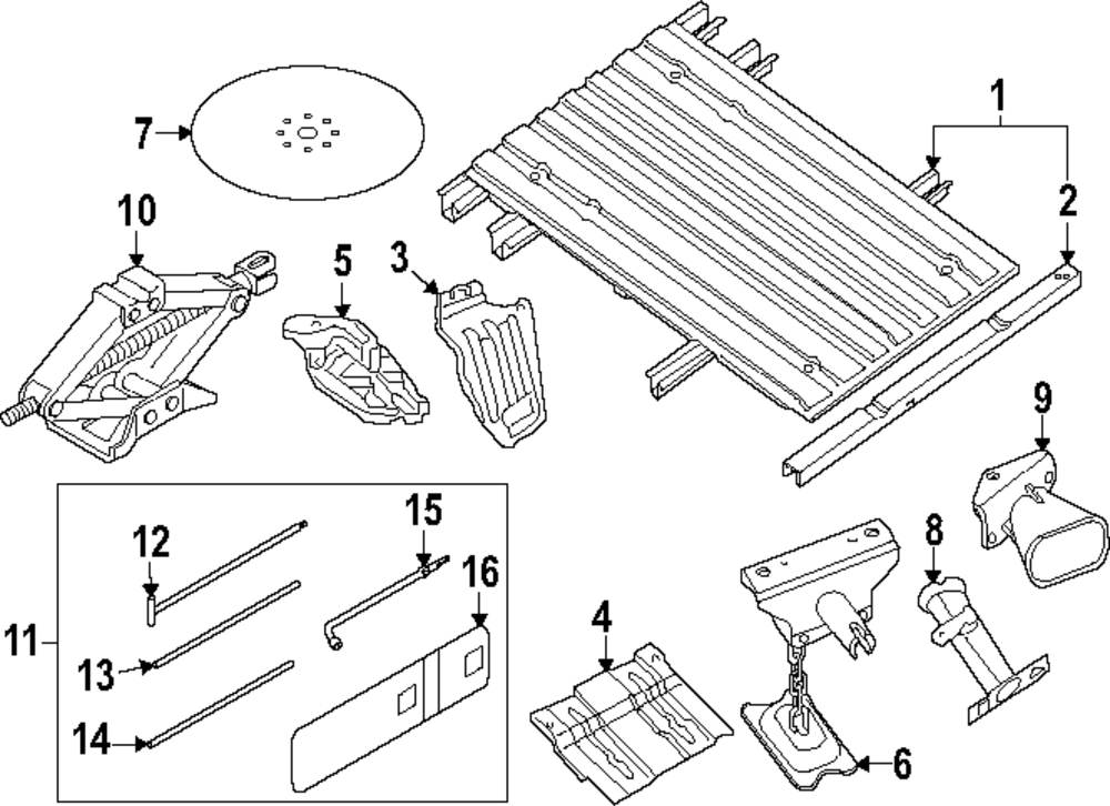 2022-2025 Nissan Frontier Floor Jack 99550-9BU0A | My Nissan Part