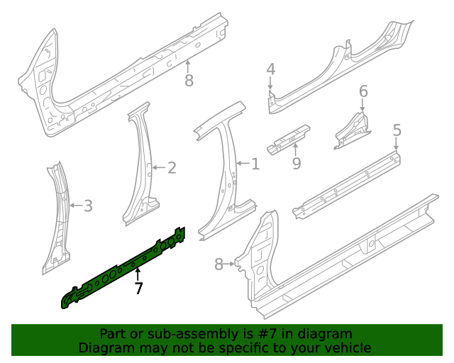 2020-2024 Subaru Inner Reinforced 51572AN00A9P | Subaru Parts Store