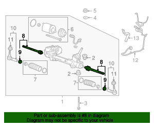 2011-2017 GM Steering Linkage Inner Tie Rod Kit 13286687 ...