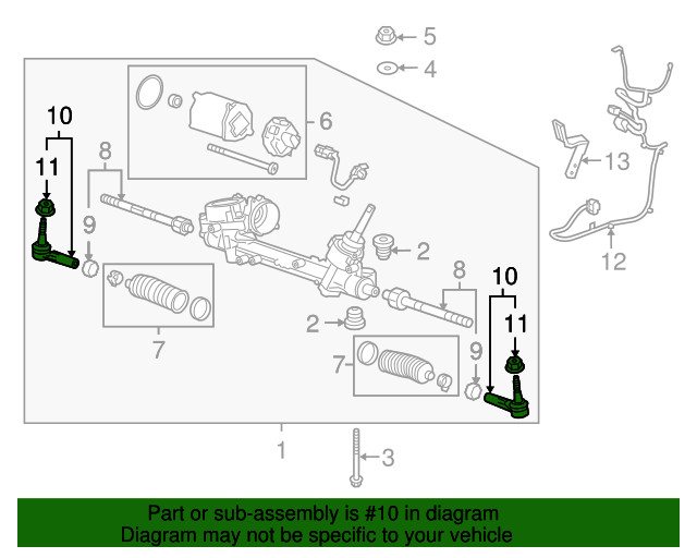 2010-2019 GM Steering Linkage Outer Tie Rod Kit 13286686 | OEM Parts Online