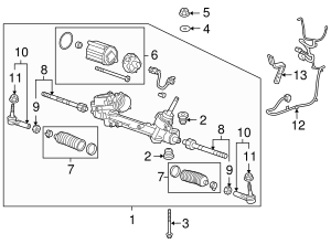 2011-2019 GM (Replaces 13286689) Rack and Pinion Boot Kit with Clamps ...