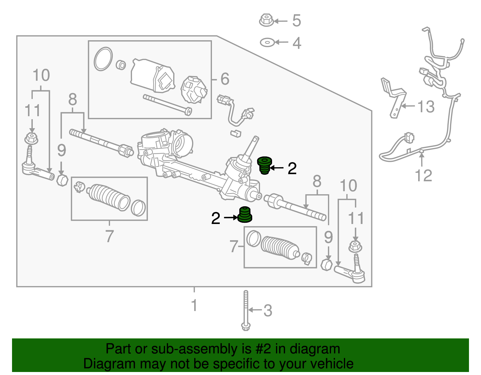 2011-2019 GM Steering Gear Bushing 13354481 | Partners Chevy