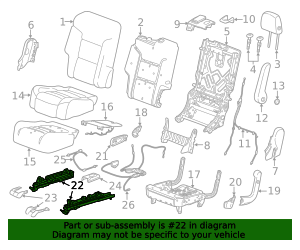 2017-2020 GMC Acadia Seat Track 84626921 | GMPartsDirect.com