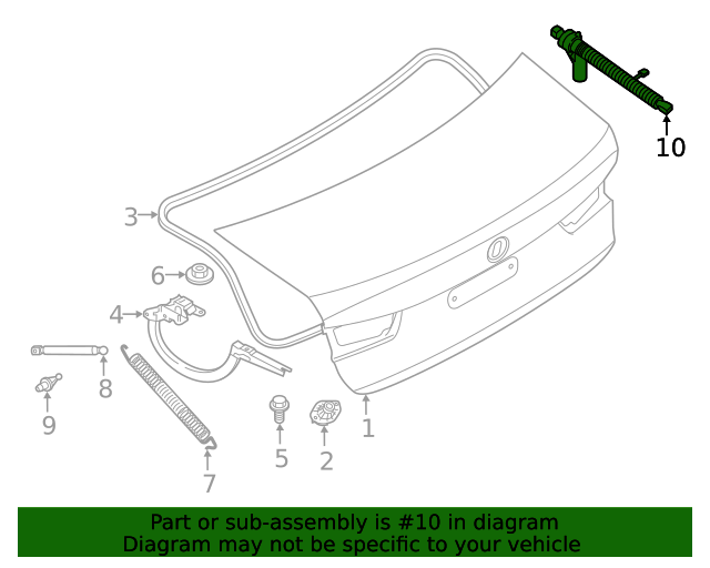 51247430644 - 2019-2021 BMW Trunk Lid Pull Down Motor (51-24-7-430-644 ...