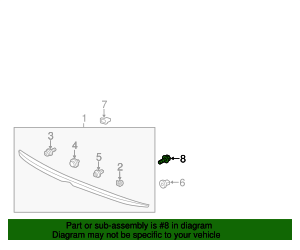 90101-TE0-A00 - Spoiler Assembly Bolt 2013-2017 Honda Accord | Honda ...
