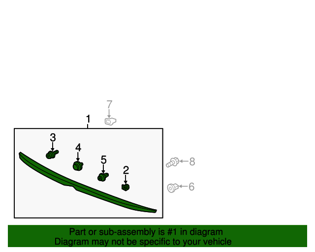71700-T3L-A01ZA - Spoiler Assembly, Trunk *YR594P* (Tiger Eye Pearl ...