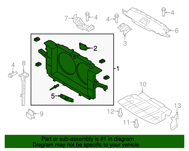 2007-2015 Infiniti Radiator Support 62501-JK05A | Faulkner Infiniti of ...