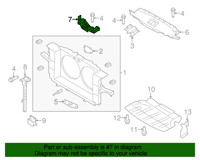 2007-2015 Infiniti Headlamp Bracket 62561-JK00A | OEM Parts Online