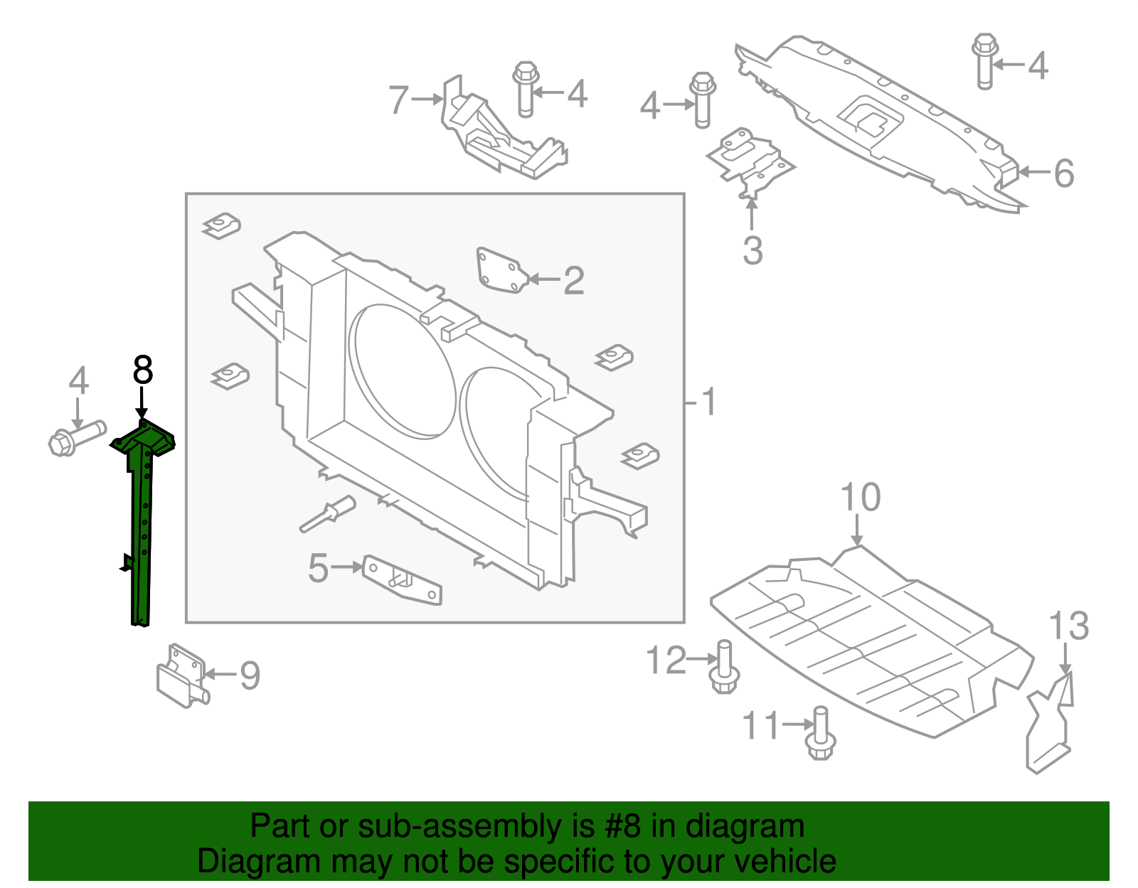 2007-2015 Infiniti Vertical Support 62550-JK00A | Infiniti of Clarendon ...
