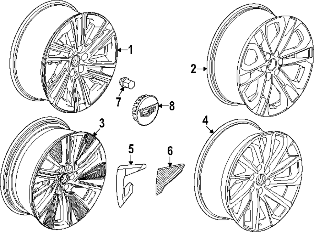 2023-2024 Cadillac LYRIQ Wheel 85514110 GM | GMPartsDirect.com