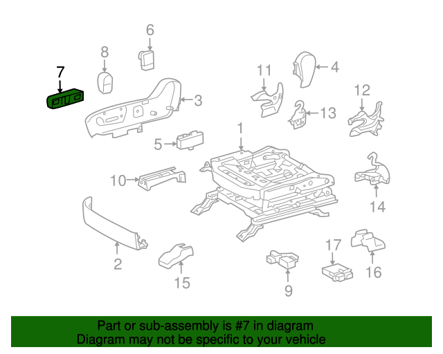 2010-2023 Lexus Slide Knob 84921-60150-C0 | OEM Parts Online