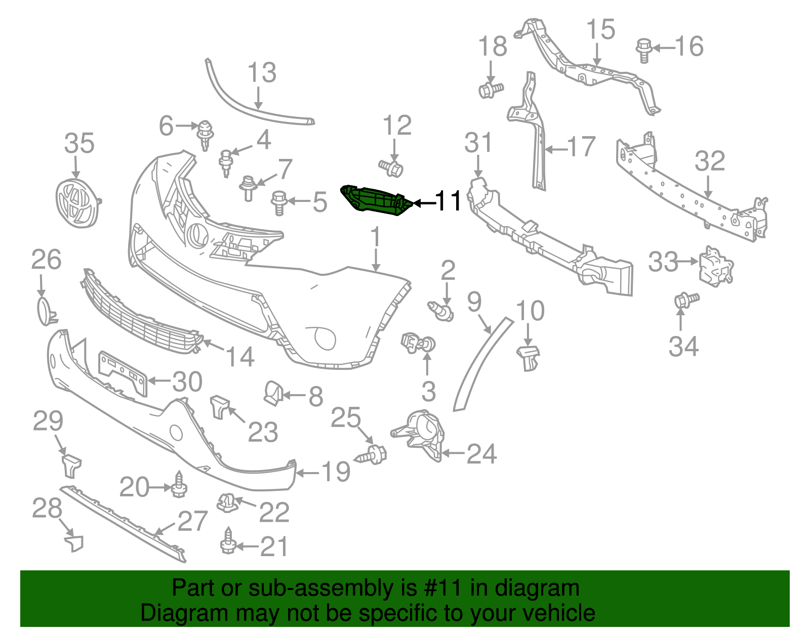 2013-2015 Toyota RAV4 Side Retainer 52535-0R030 | Toyota Parts Center
