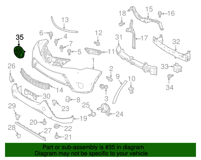 75301-0R010 - Bumper Cover Emblem (Front) 2013-2015 Toyota RAV4 | Longo ...
