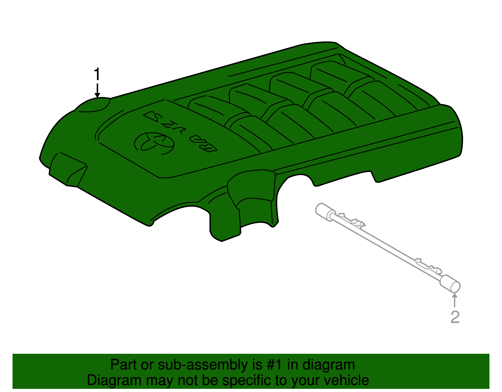 2007-2022 Toyota Engine Cover 11209-0S011 | Toyota OEM Parts Online