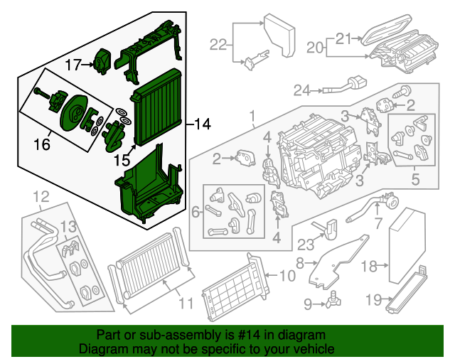 4H1-820-023 - Evaporator Assembly 2011-2018 Audi | Audi OEM Parts