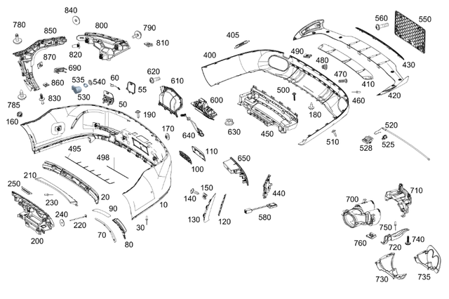 2019-2021 Mercedes-Benz Trim, Bumper 290-885-46-00 | Mercedes-Benz Parts