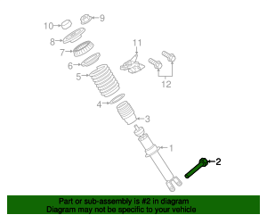 Genuine OEM Strut Mount Bolt Part# C2P5886 Fits 2014-2024 Jaguar: Up To ...