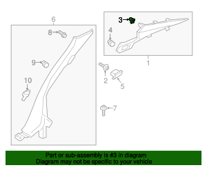 2017-2024 Ford Upper Center Pillar Trim Nut W718785-S439 | Blue Springs ...
