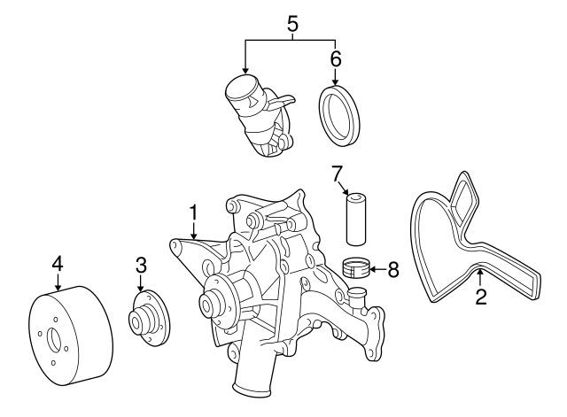 112-200-13-01 - Water Pump 2002-2004 Mercedes-Benz | Mercedes-Benz USA ...