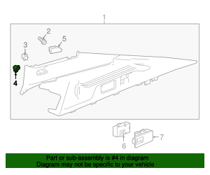 2018-2020 Buick Lower Center Pillar Trim Retainer 13435002 ...