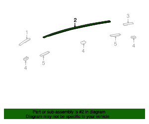 2010-2015 Lexus Roof Drip Molding 75555-0E020 | AutoNationParts.com