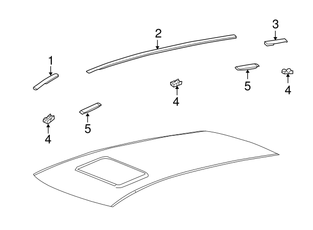 75555-0E020 - Drip Molding 2010-2015 Lexus | Longo Lexus Parts