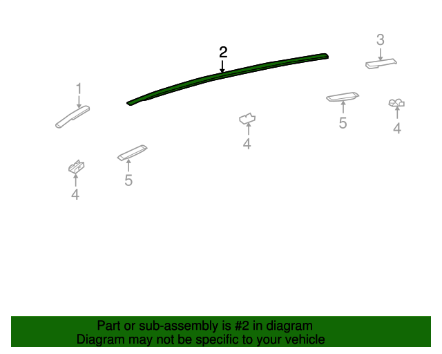 75555-0E020 - Drip Molding For 2010-2015 Lexus | Lexus OE Parts