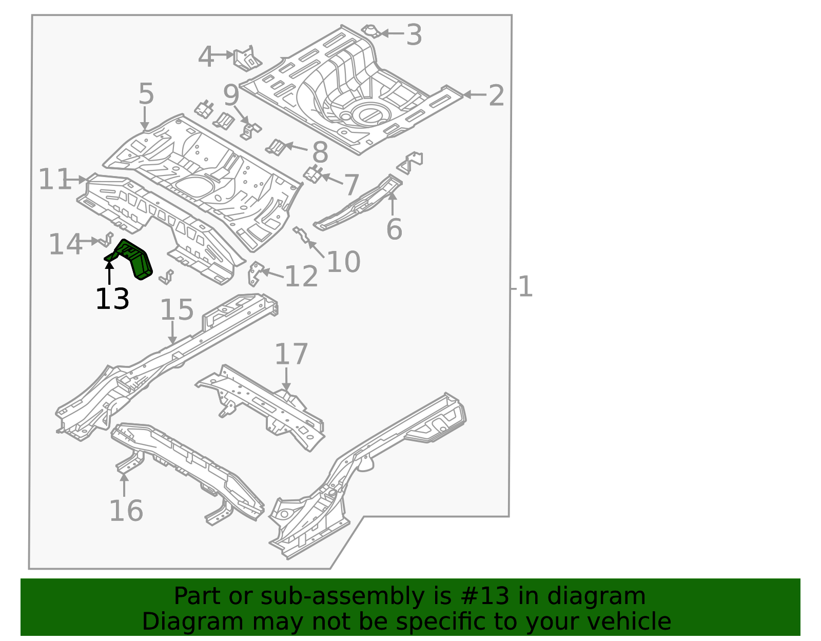 2021-2025 Hyundai Center Reinforced 65528-AA000 | World OEM Parts Hyundai