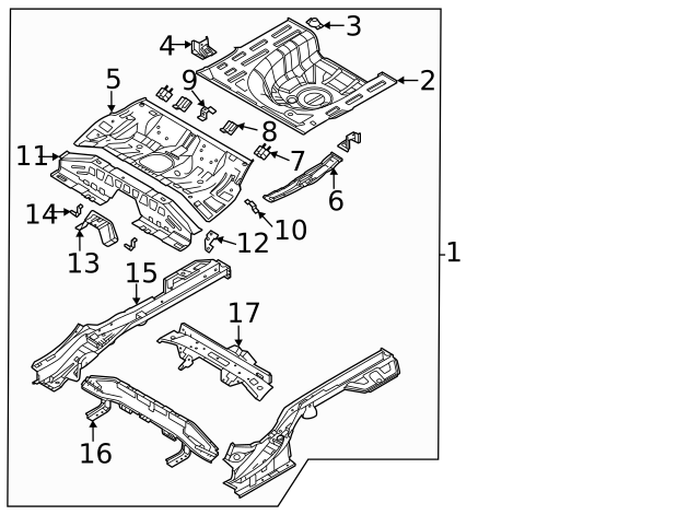 Genuine Rail Assembly for 2022-2024 Hyundai Elantra N | Part# 64602 ...