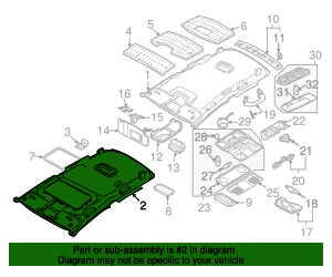 2005-2010 Volkswagen Jetta Headliner 1K5-867-501-M-DD9 | QuirkParts