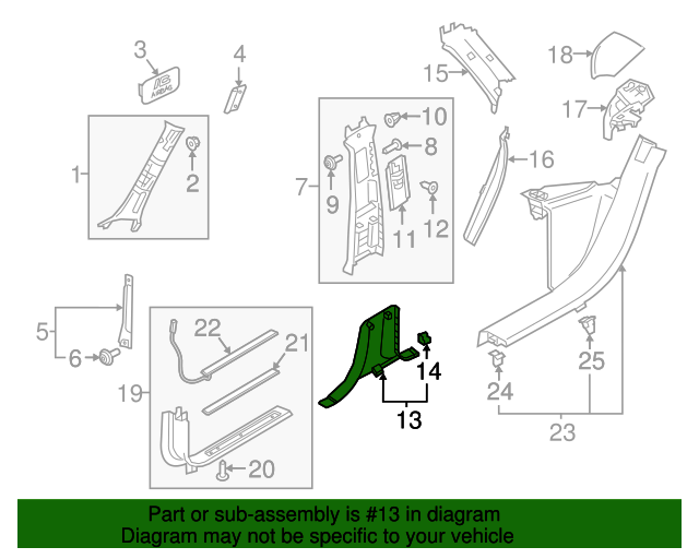 31426886 - Lower Center Pillar Trim - 2018-2020 Volvo XC60 | Volvo OEM ...
