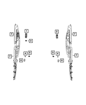 68298088AA - Front Door Switch And Bezel, Right Front Door 2012-2020 ...