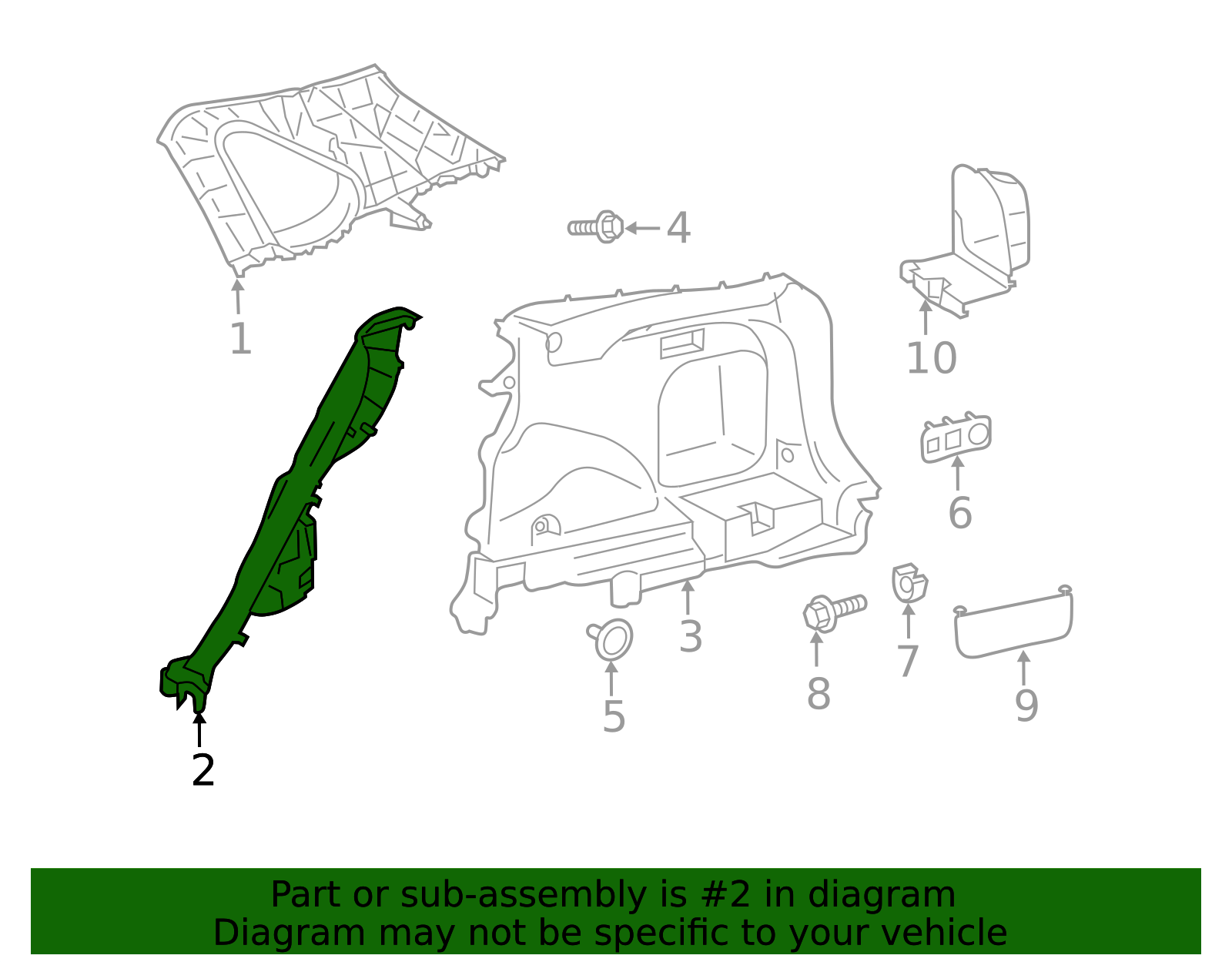 Genuine Toyota Opening Trim part# 62555-0R110-C0 for 2019-2024 Toyota ...