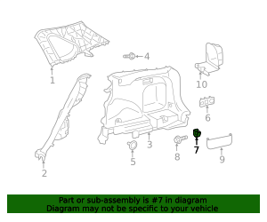 2004-2025 Toyota Side Trim Panel Hook 58460-33020 | Toyota Parts Center