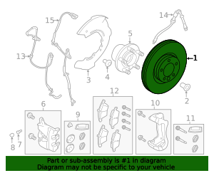 2020-2025 Land Rover Disc Brake Rotor LR161912 | OEM Parts Online