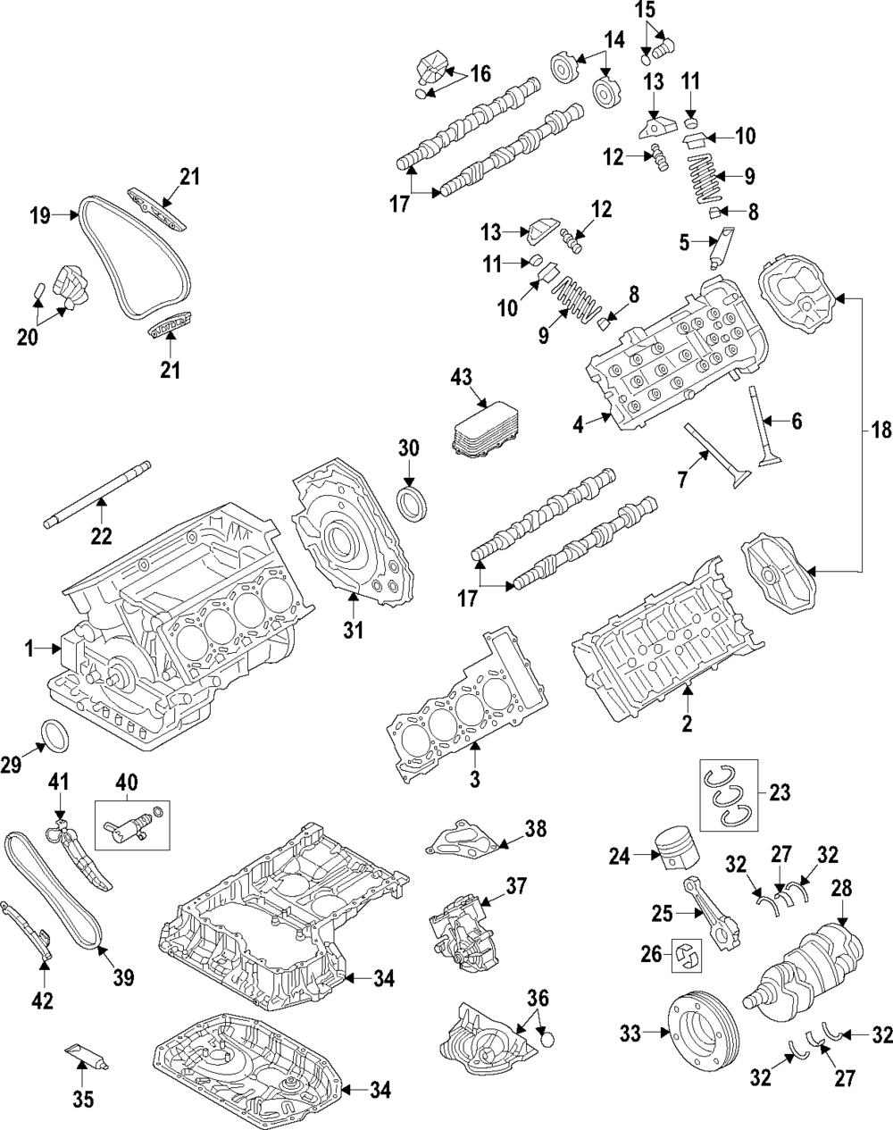 2019-2024 Audi Valve Cover Gasket 0P2-103-650-C | Audi OEM Parts Guy