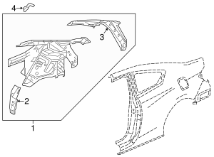 64300-T2F-305ZZ - Panel, R Rear Inside 2013-2017 Honda Accord | Honda ...