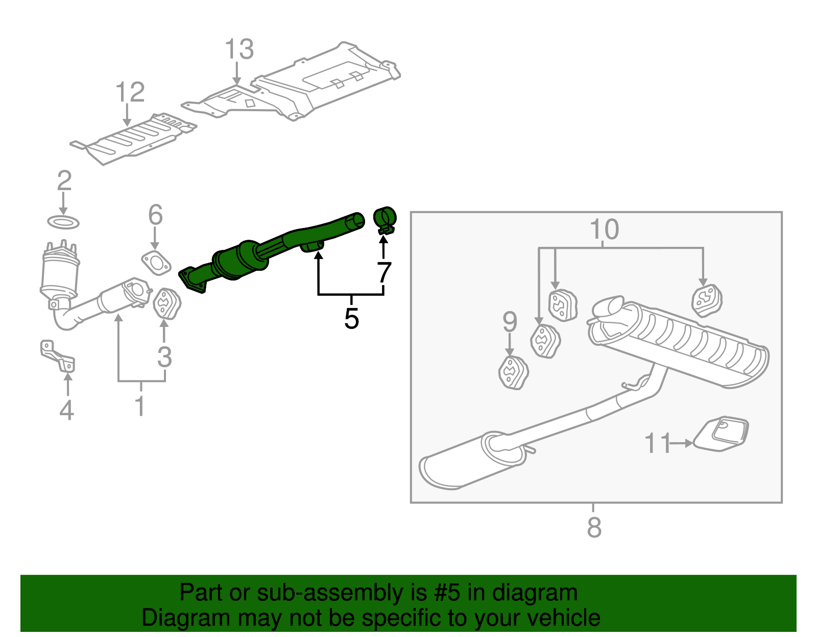 2010-2015 GM Catalytic Converter 19420128 | TascaParts.com