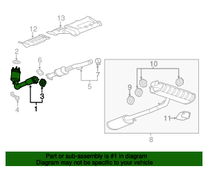 2015 GM Warm Up Three-Way Catalytic Converter Kit with Exhaust Pipe ...