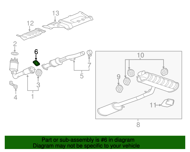 2010-2017 GM Exhaust Flexible Pipe Gasket 22741672 GM | GMPartsDirect.com