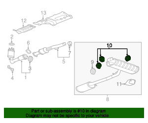 2010-2017 GM Muffler W/Tailpipe Insulator 25801019 | GMPartsDirect.com