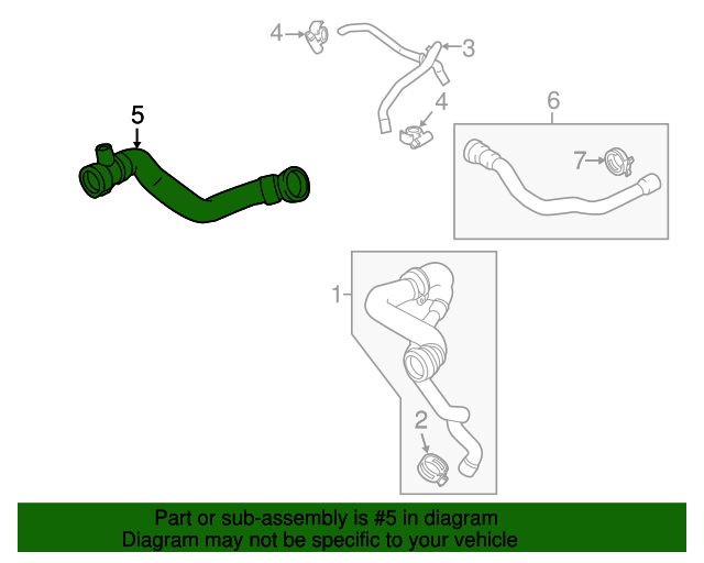 Genuine BMW 11-53-7-843-264 | Lower Hose | FREE Shipping on Most Orders ...